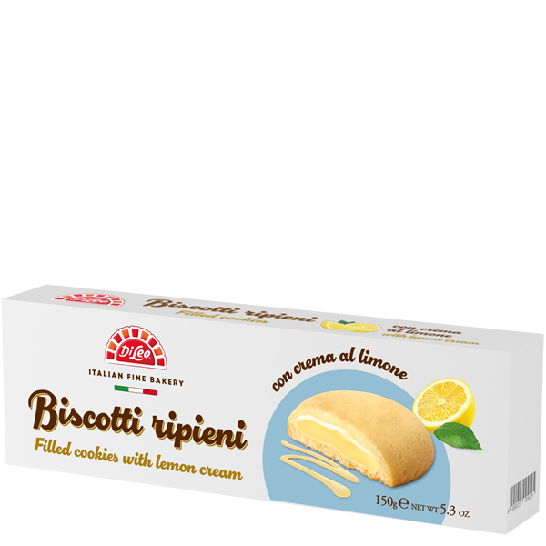 Biscotti ripieni con crema al limone - 150 gr. | Di Leo Biscotti